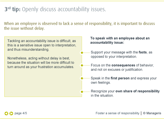 Promote accountability in your organization - Manageris synopses