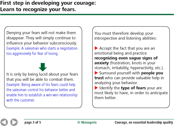 Courage, an essential leadership quality - Manageris synopses
