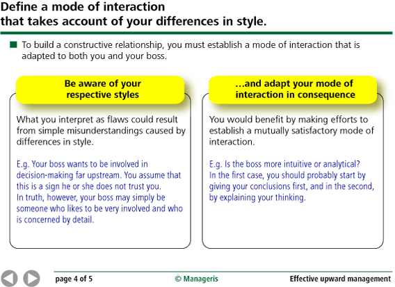 Effective upward management - Manageris synopses