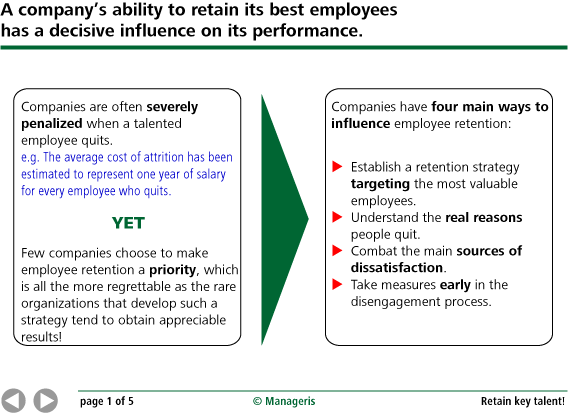 Retain key talent! - Manageris synopses